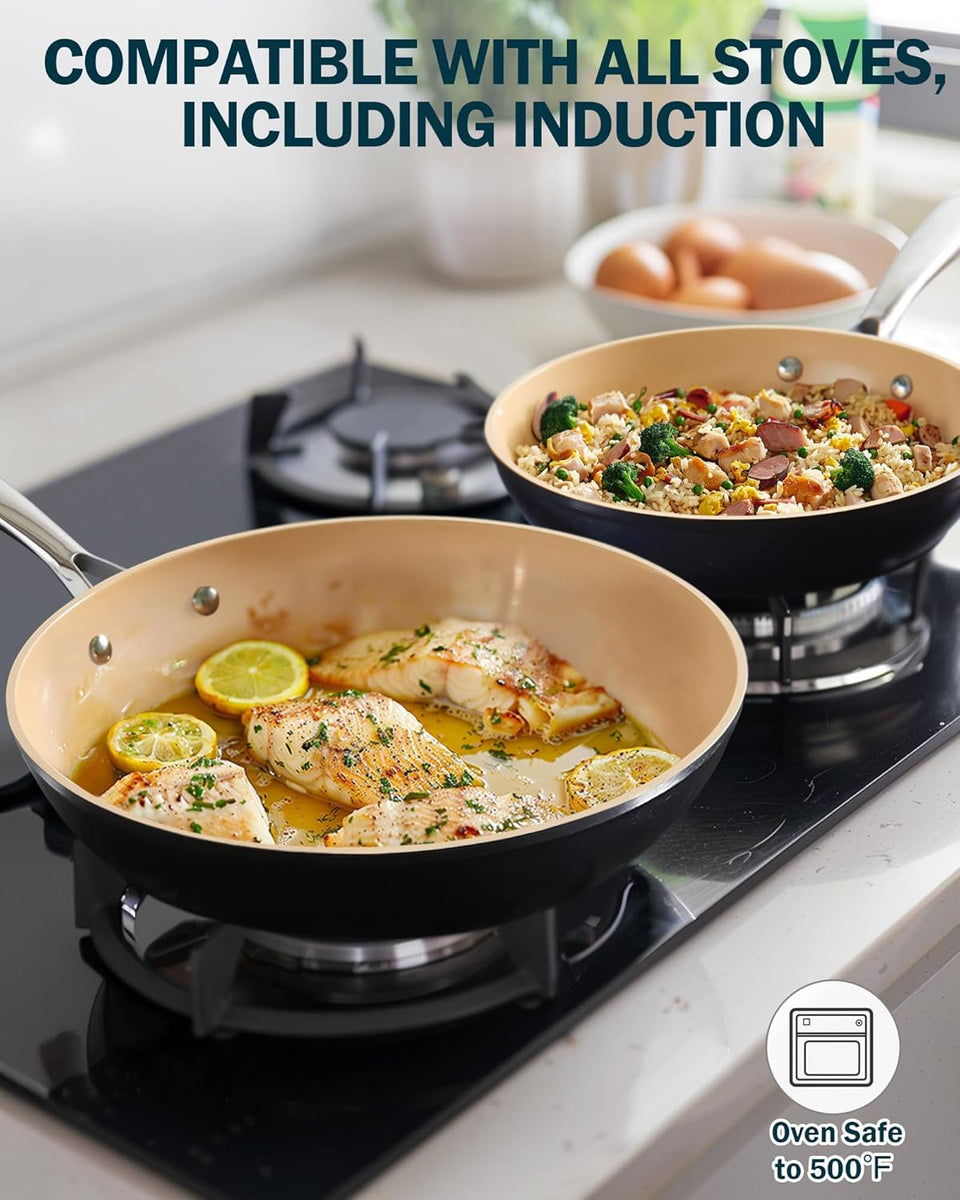 Cooks Standard Hard Anodized Nonstick Frying Pan, 8-inch Ceramic Non S ...